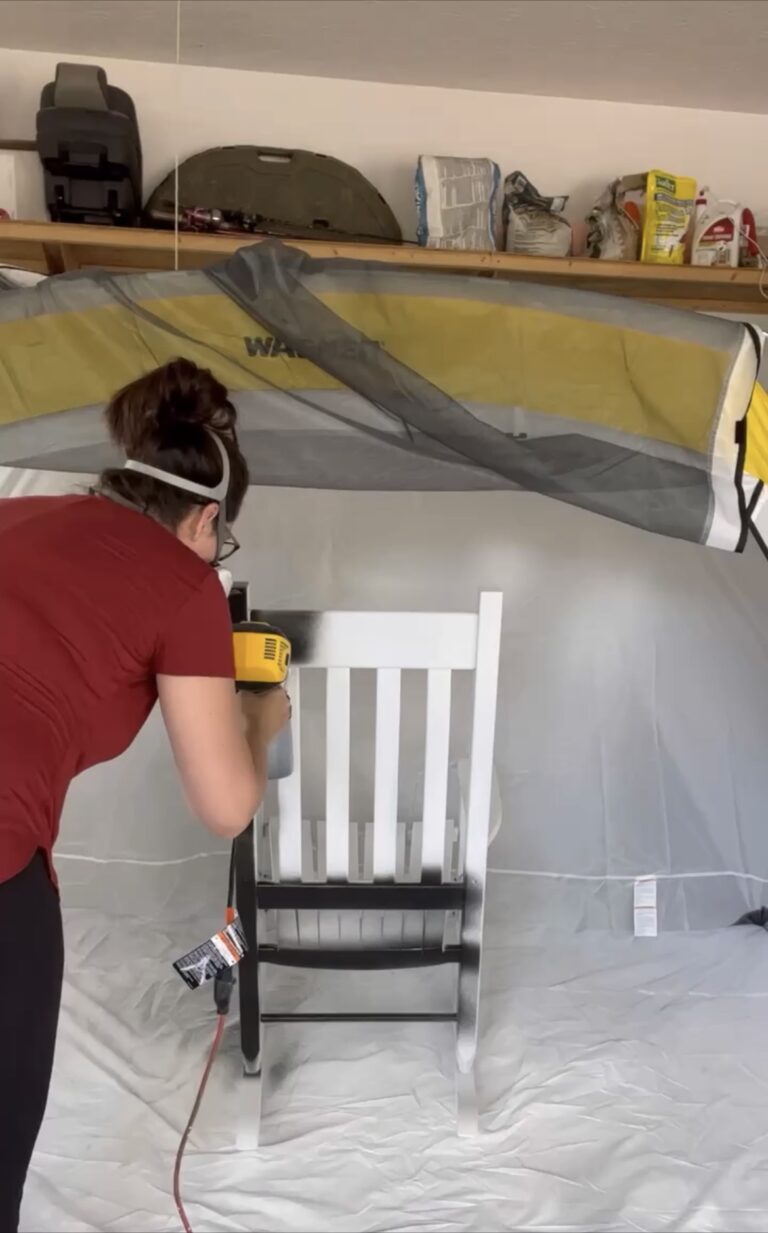How to Paint Your Outdoor Wooden Rocking Chairs : Easy DIY Makeover