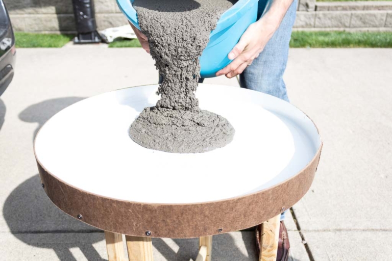 Easy DIY Outdoor Concrete Table - The Lived-in Look