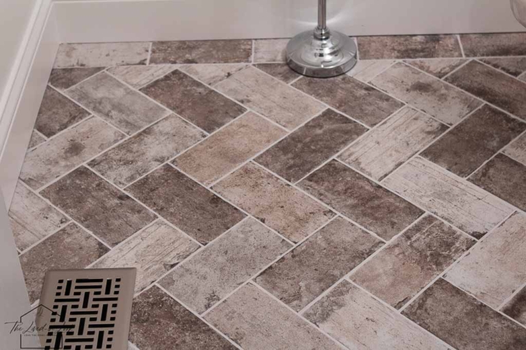 DIY Faux Brick Floor Look For Less - The Lived-in Look
