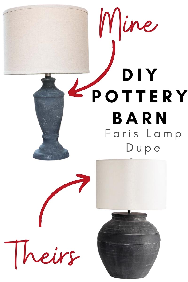 DIY Rustic Table Lamp: Pottery Barn Faris Lamp Dupe - The Lived-in Look