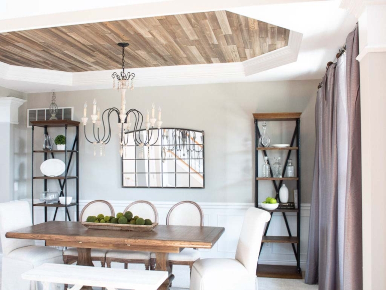 Easy DIY Rustic Planked Ceiling- The Lived-in Look