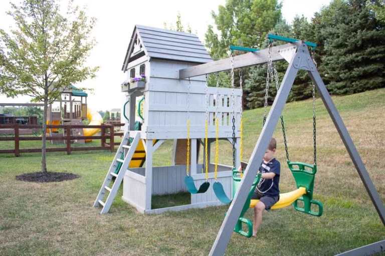 Our Swing Set Makeover: How to Make Old Look New Again - The Lived-in Look