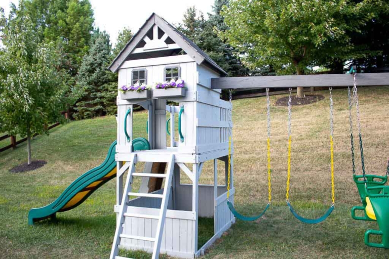 Our Swing Set Makeover: How to Make Old Look New Again - The Lived-in Look