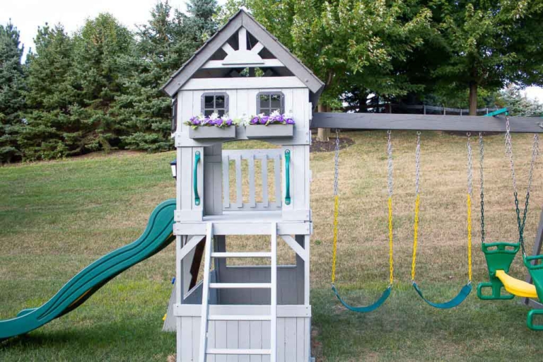 Our Swing Set Makeover: How to Make Old Look New Again - The Lived-in Look